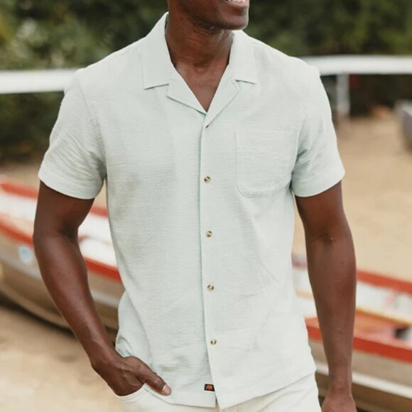The Normal Brand | Shirts | The Normal Brand Pastel Green Stripe Short ...
